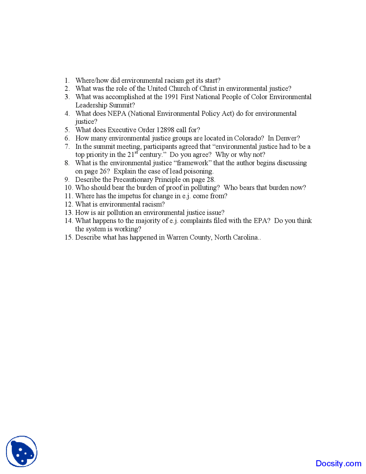 Environmental Racism - Environmental Justice in the United States ...