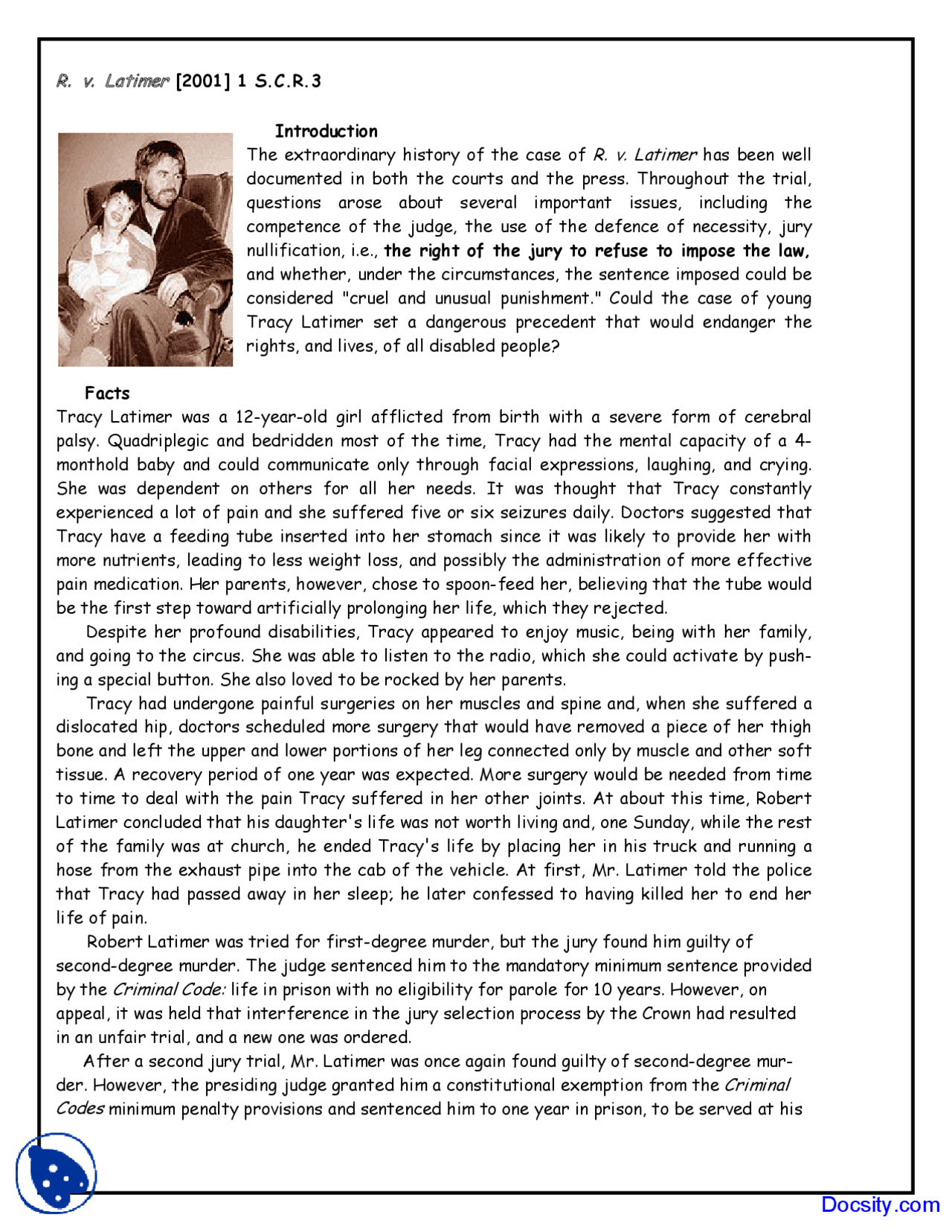 Latimer Inquiry Unit Lecture Notes Docsity