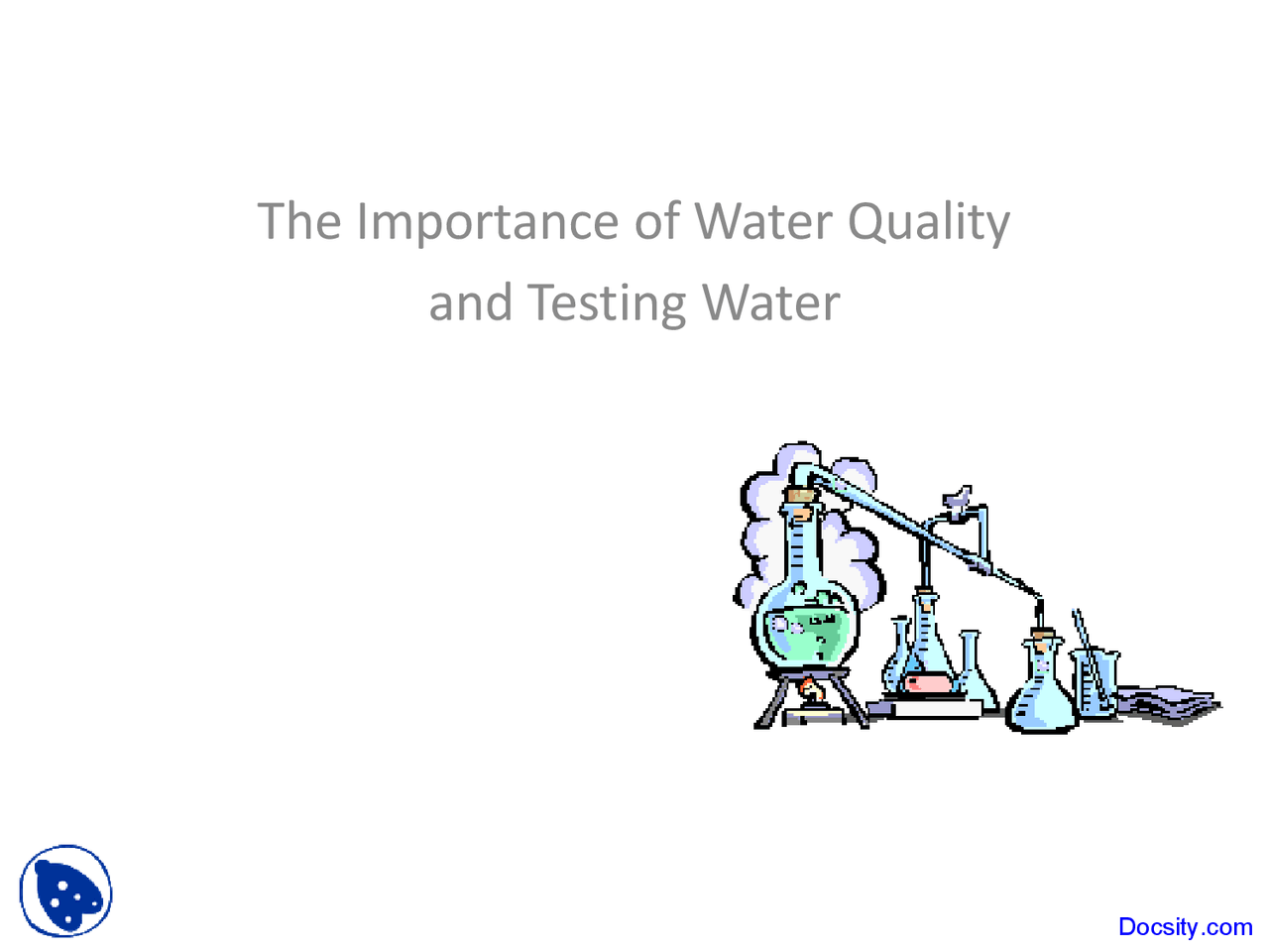Importance of Water Quality - Animal Science - Lecture Slides - Docsity