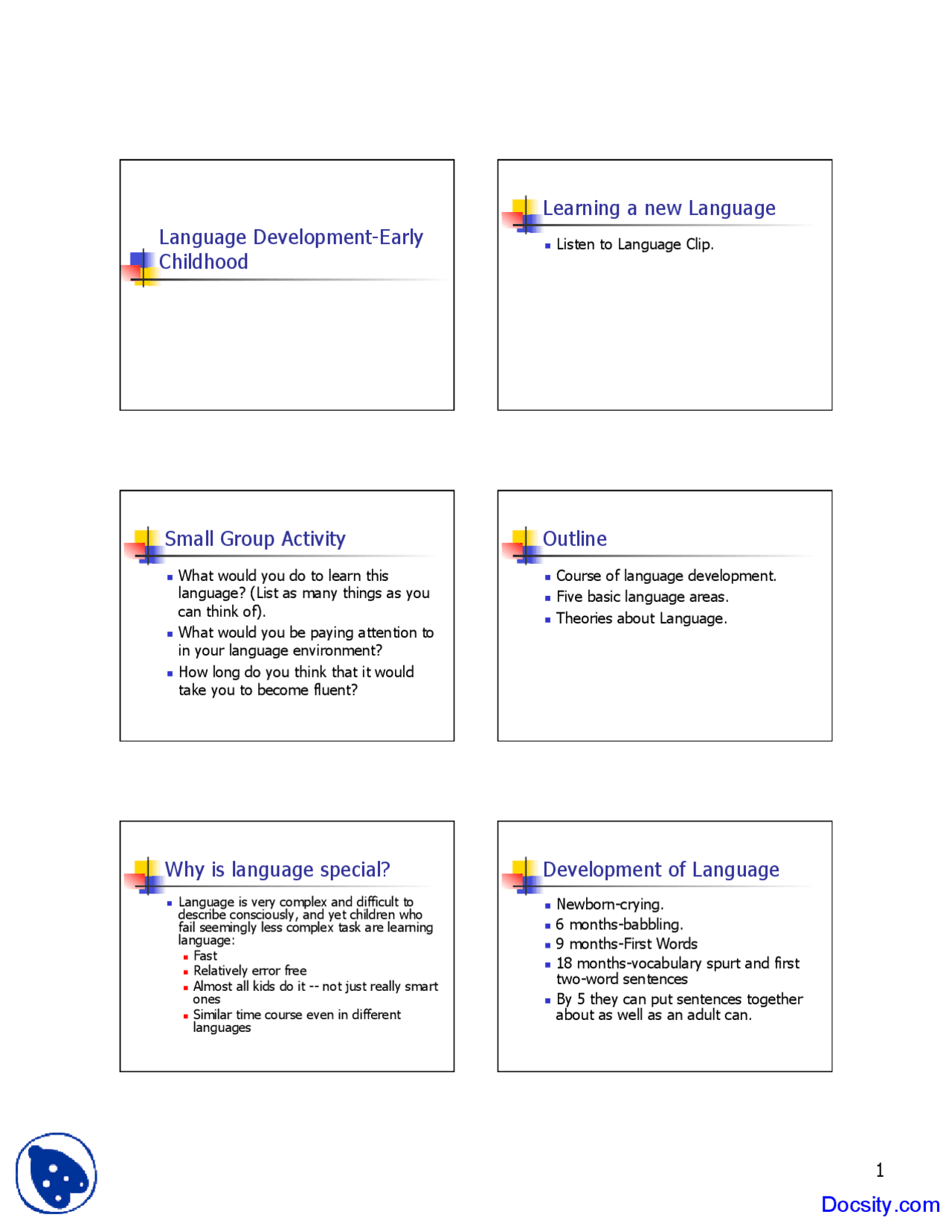 Language Development in Early Childhood - Developmental Psychology ...