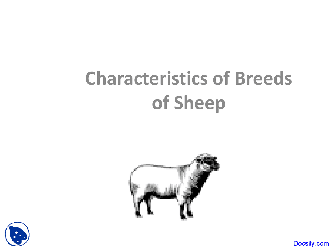 Characteristics Of Breeds Of Sheep Aimal Sceince Lecture Slides