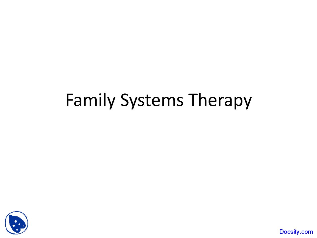 Family Systems Therapy - Introduction to Counseling Theories - Lecture ...