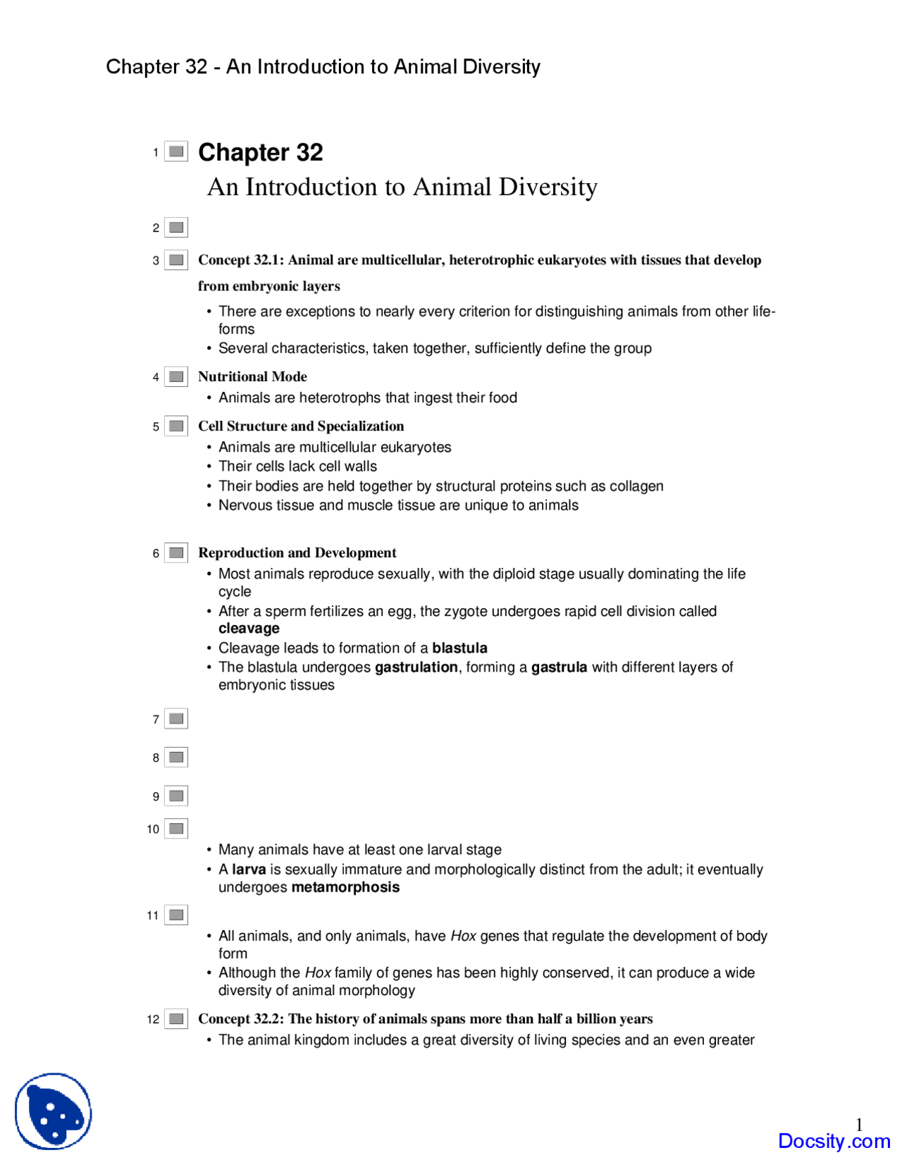 Introduction to Animal Diversity - Fundametnals of Biology - Lecture ...
