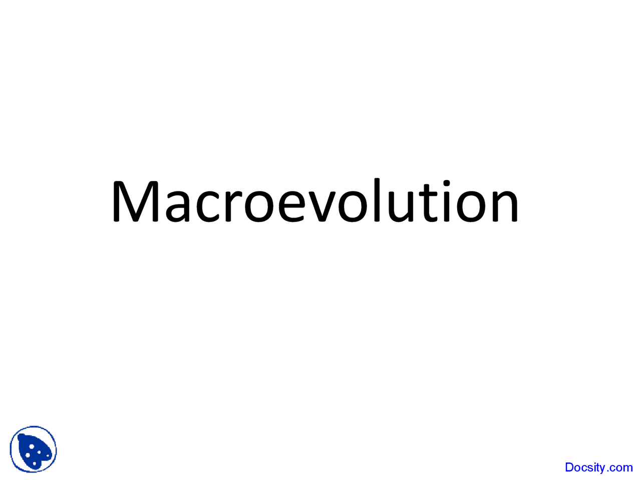 Macroevolution Fundametnals Of Biology Lecture Slides Docsity