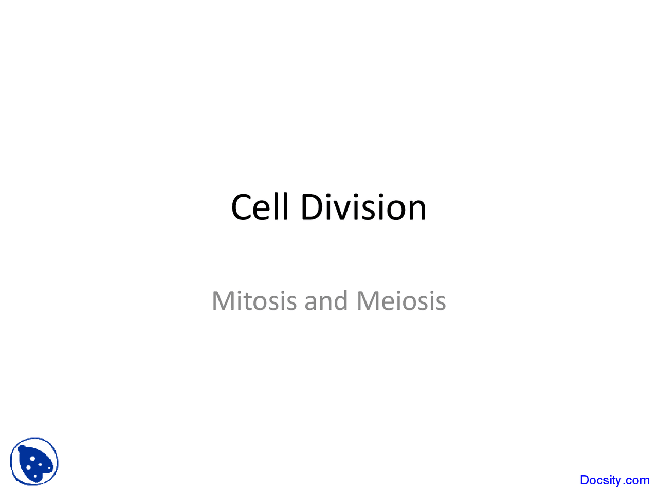 Mitosis And Meiosis Fundametnals Of Biology Lecture Slides Slides