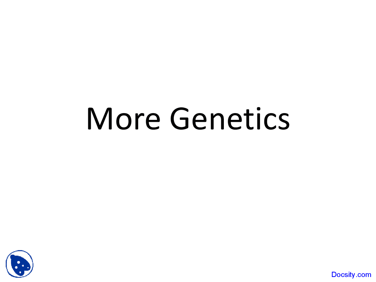 More Genetics Agriscience And Biotechnology Lecture Slides Docsity