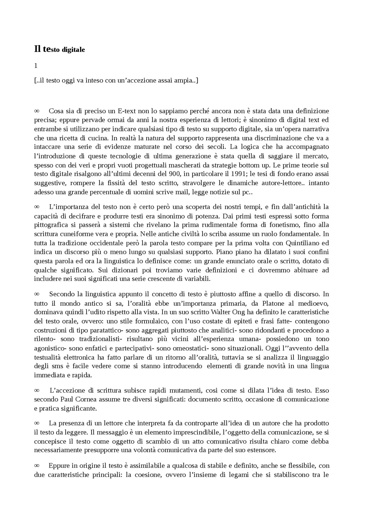 Il Testo Digitale Comunicazione Generativa Teroria E Tecnica Delle
