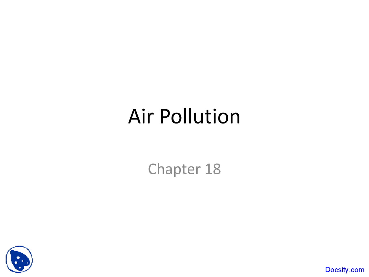 Air Pollution Introduction To Environmental Science Lecture Slides
