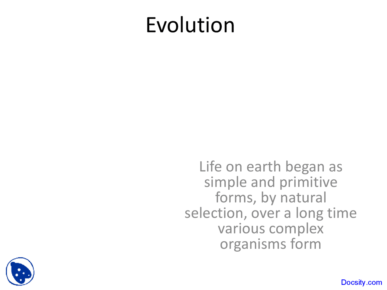 Evolution Fundametnals Of Biology Lecture Slides Docsity