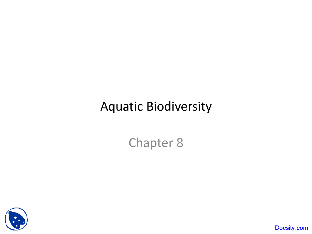 Aquatic Biodiversity Introduction To Environmental Science Lecture