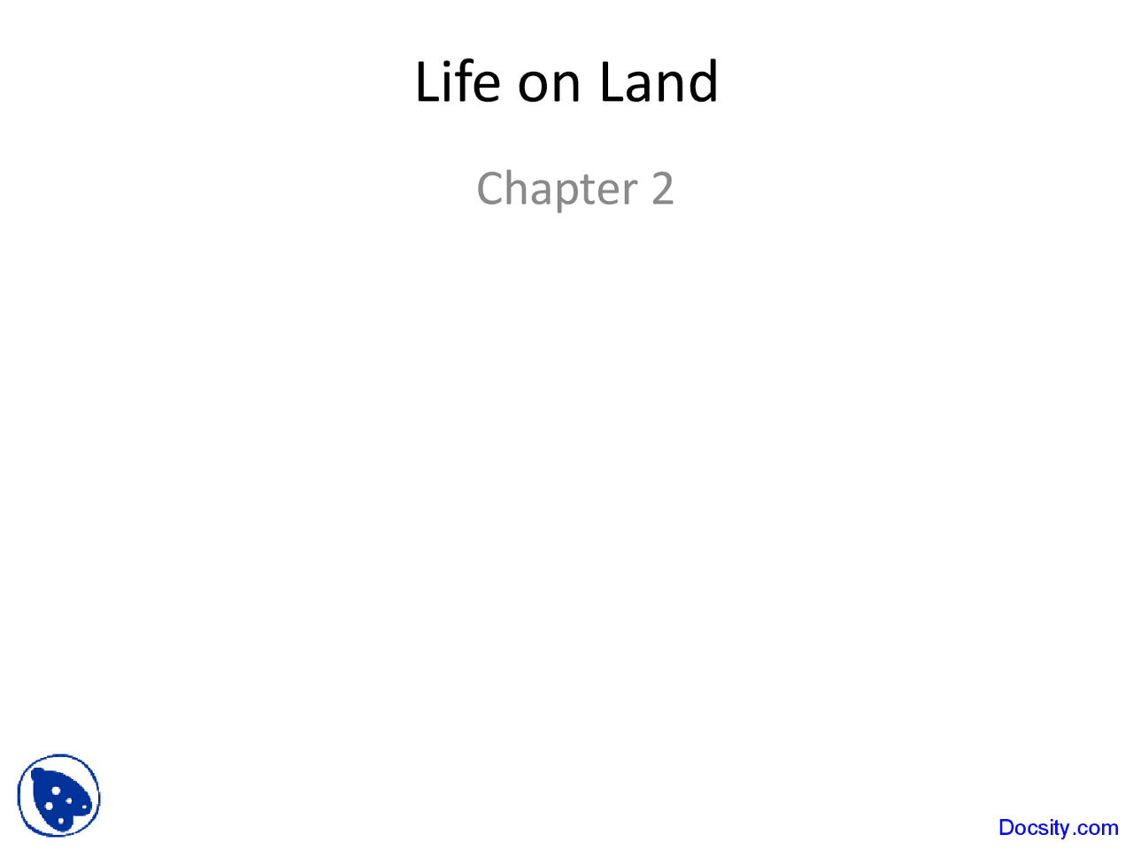 Life On Land General Ecology Lecture Slides Docsity