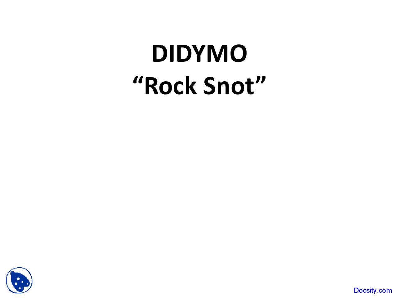 Rock Snot Invasive Species Lecture Slides Docsity