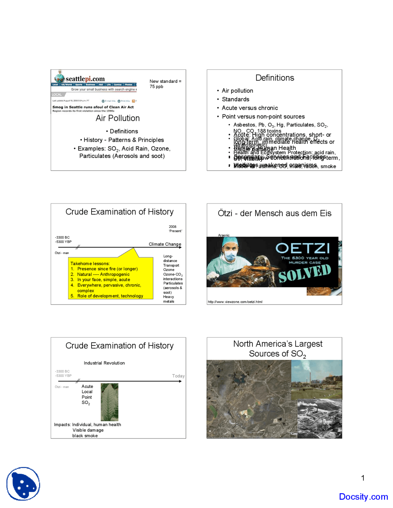 Air Pollution Interdisciplinary Foundations Lecture Slides Docsity