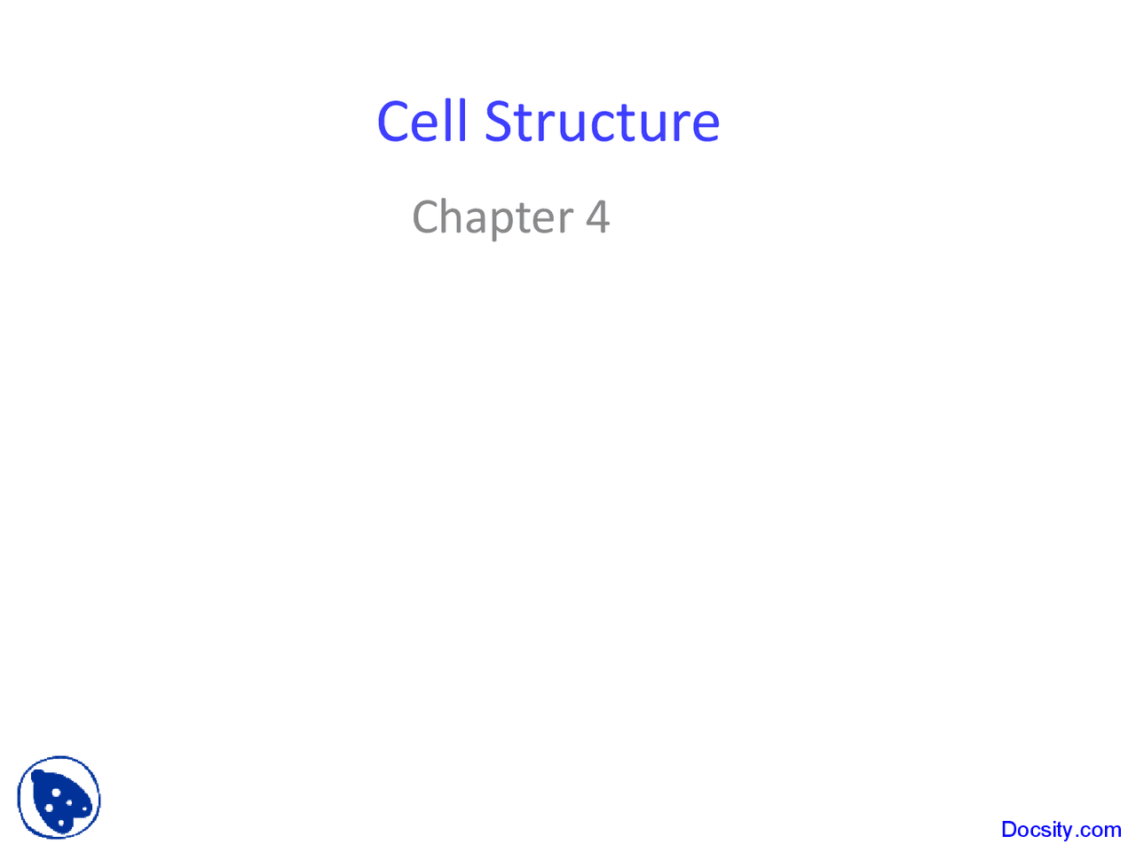 Cell Structure Fundametnals Of Biology Lecture Slides Docsity