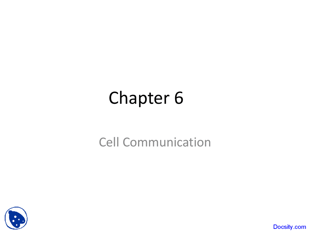 Cell Communication Fundametnals Of Biology Lecture Slides Docsity