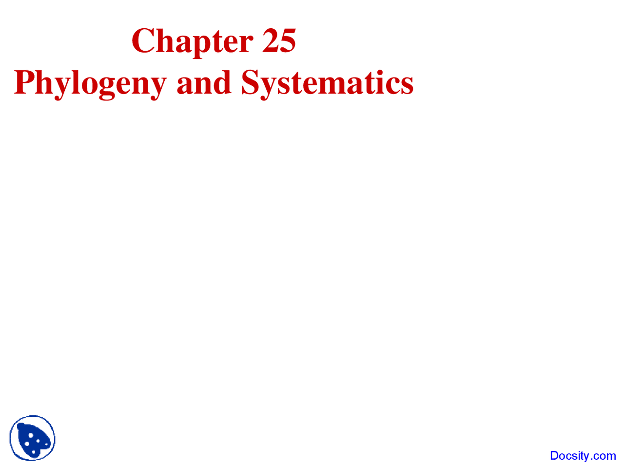 Phylogeny And Systematics Biodiversity Lecture Slides Docsity