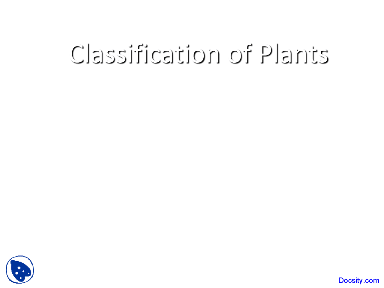 Classification Of Plants Different Branches Of Biology Lecture