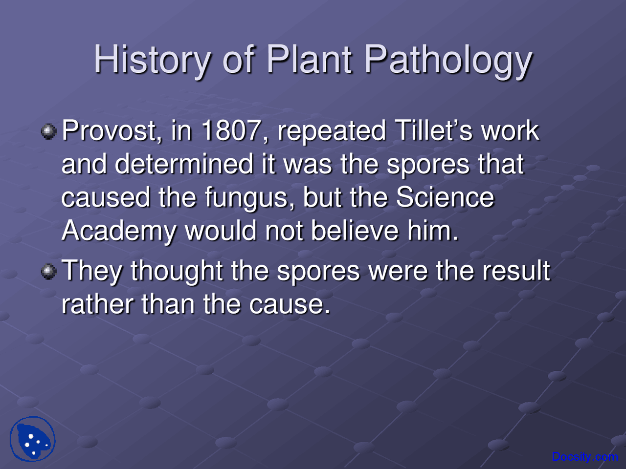 History Of Plant Pathology Plant Pathology Lecture Slides Docsity