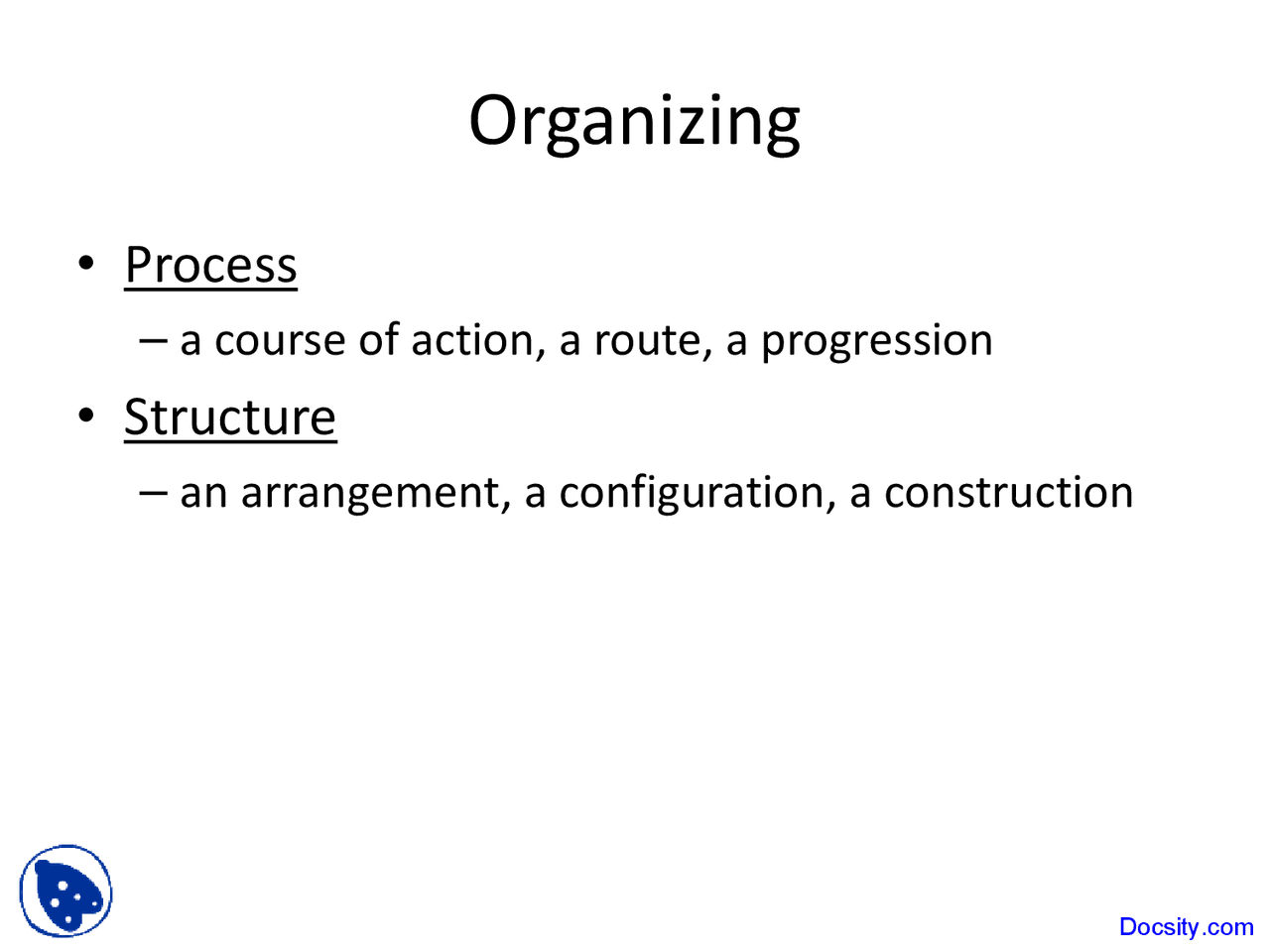 Organizing Introductory Managment Lecture Slides Docsity