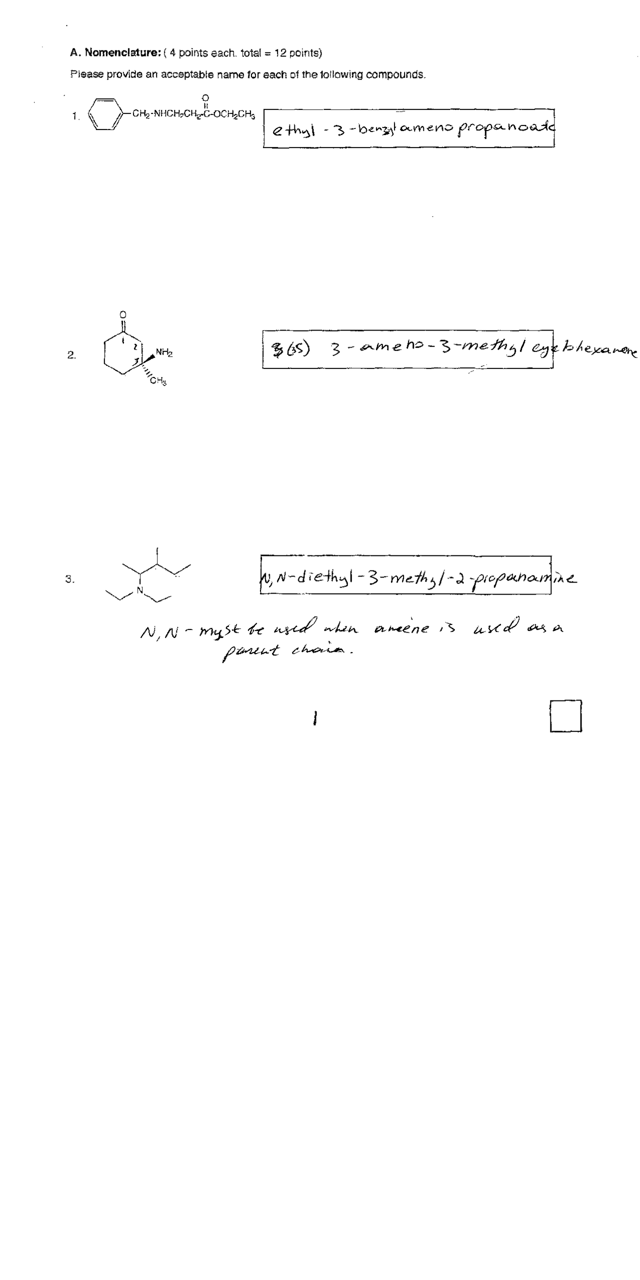 Questions with Answers - Fundamental of Organic Chemistry | CHEM 3332 ...