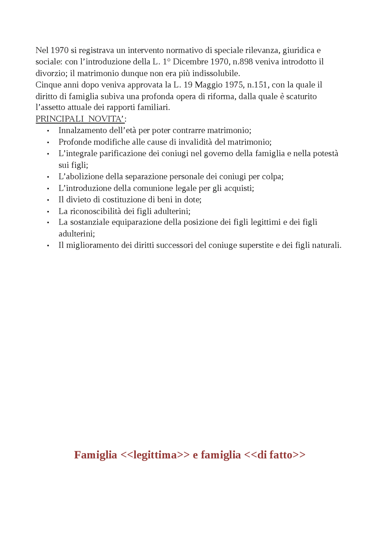 I Rapporti Di Famiglia Dp Docsity