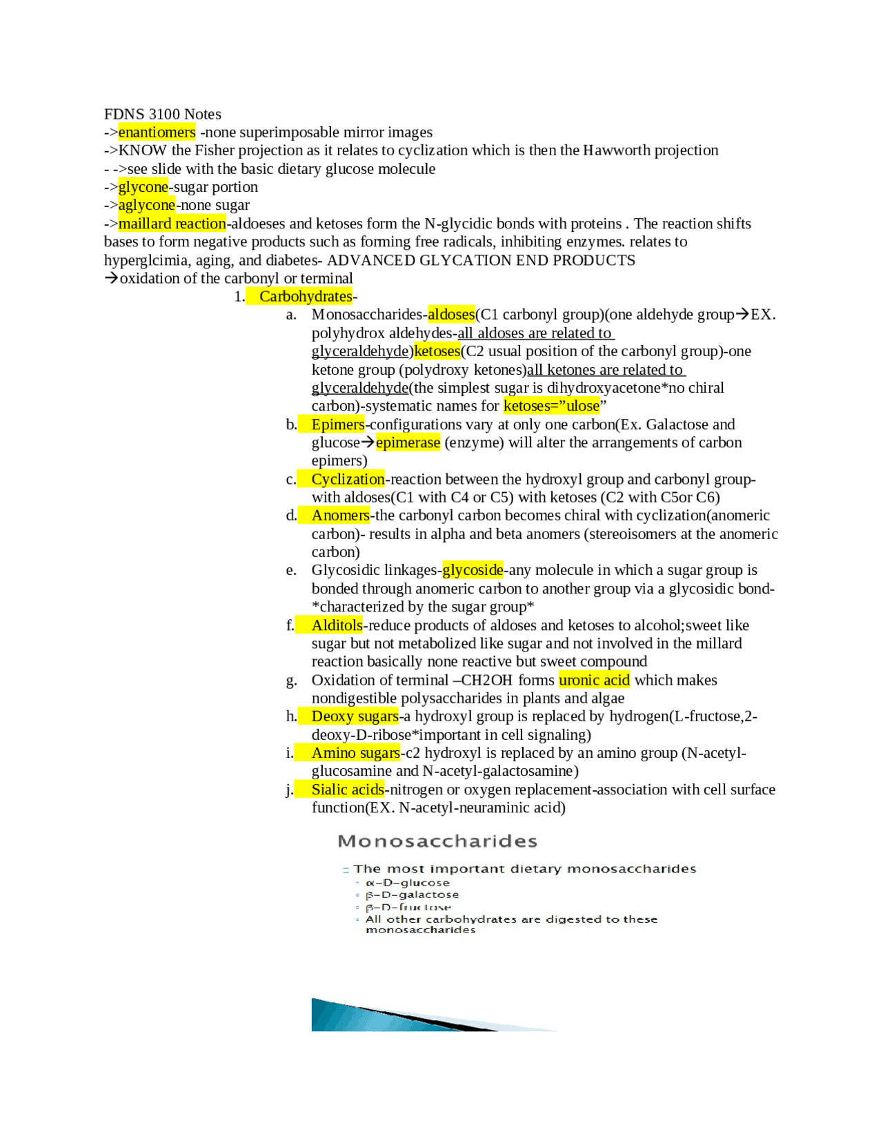 Notes For Test One On Macronutrients And Energy Balance Fdns 3100
