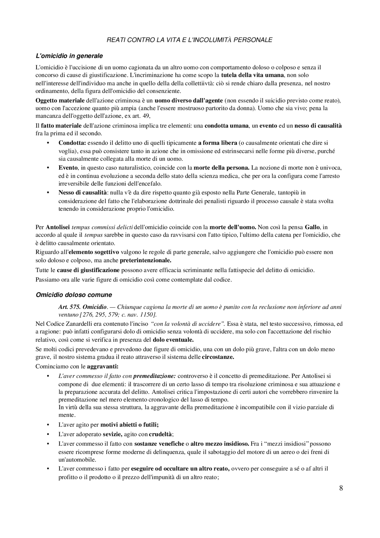 Antolisei Parte Speciale Docsity