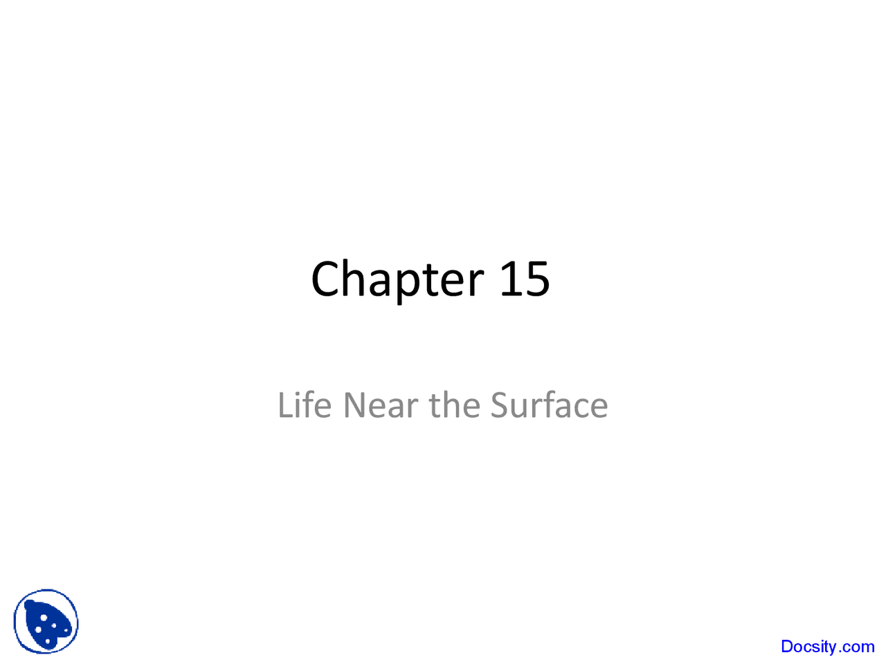 Life Near Surface - Marine Biology - Lecture Slides - Docsity