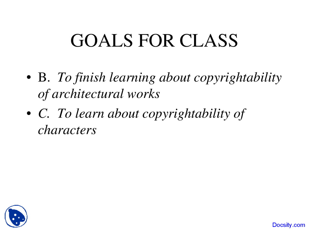 Architectural Works Copyright Law Lecture Slides Docsity