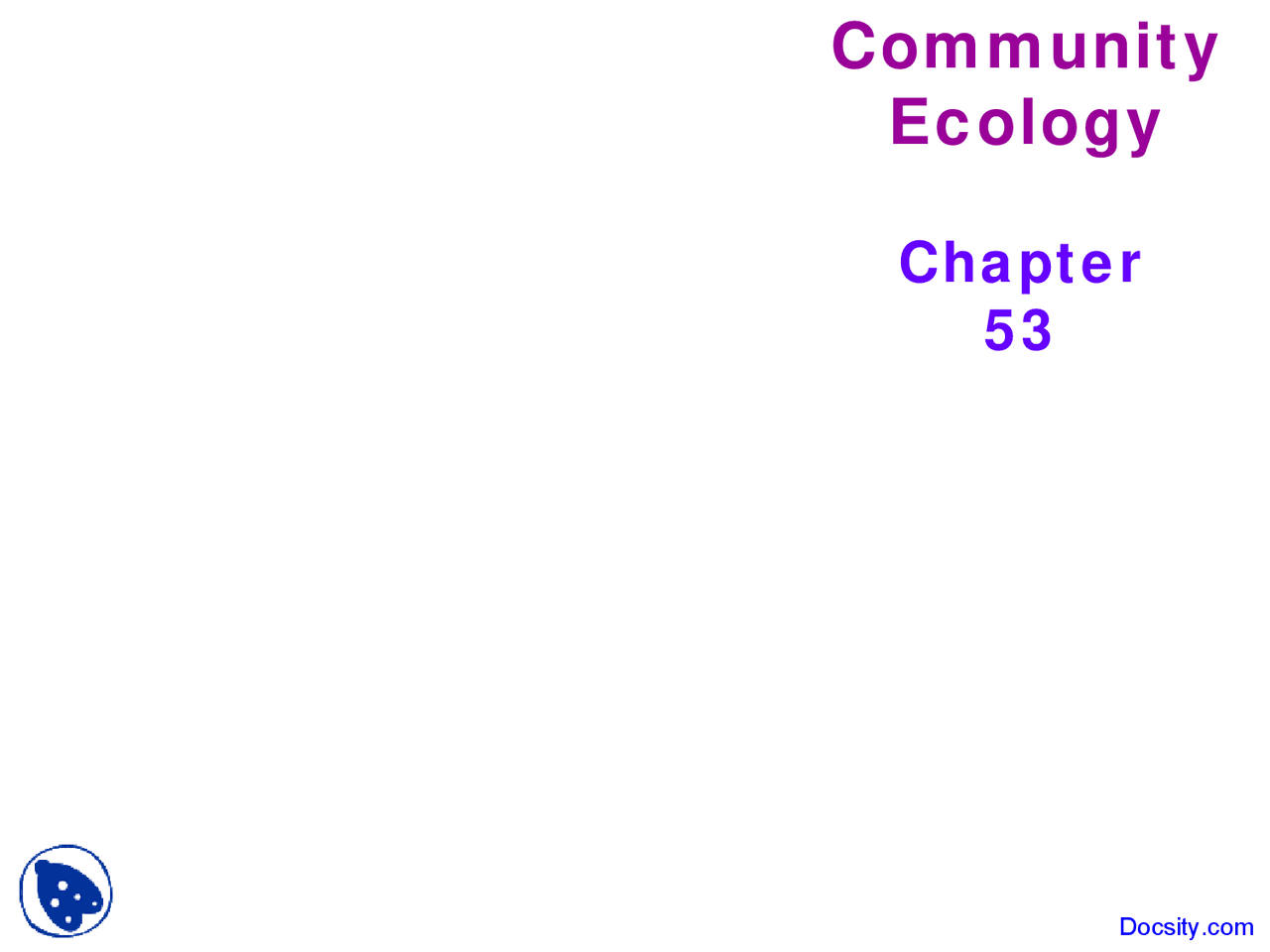 Community Ecology Biology For Science Lecture Slides Docsity