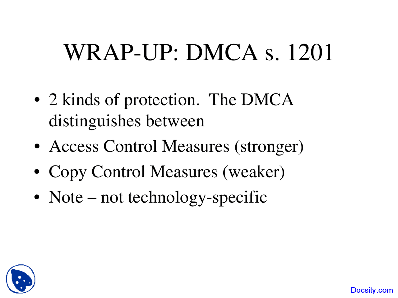 Two Kinds Of Protection Copyright Law Lecture Slides Docsity
