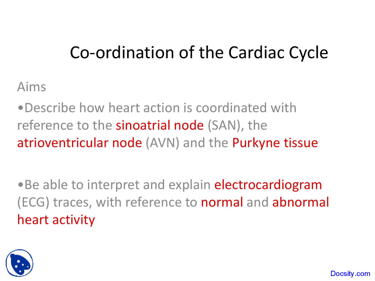 Coordination of Cardiac Cycle, Transport - Biology - Lecture Slides ...