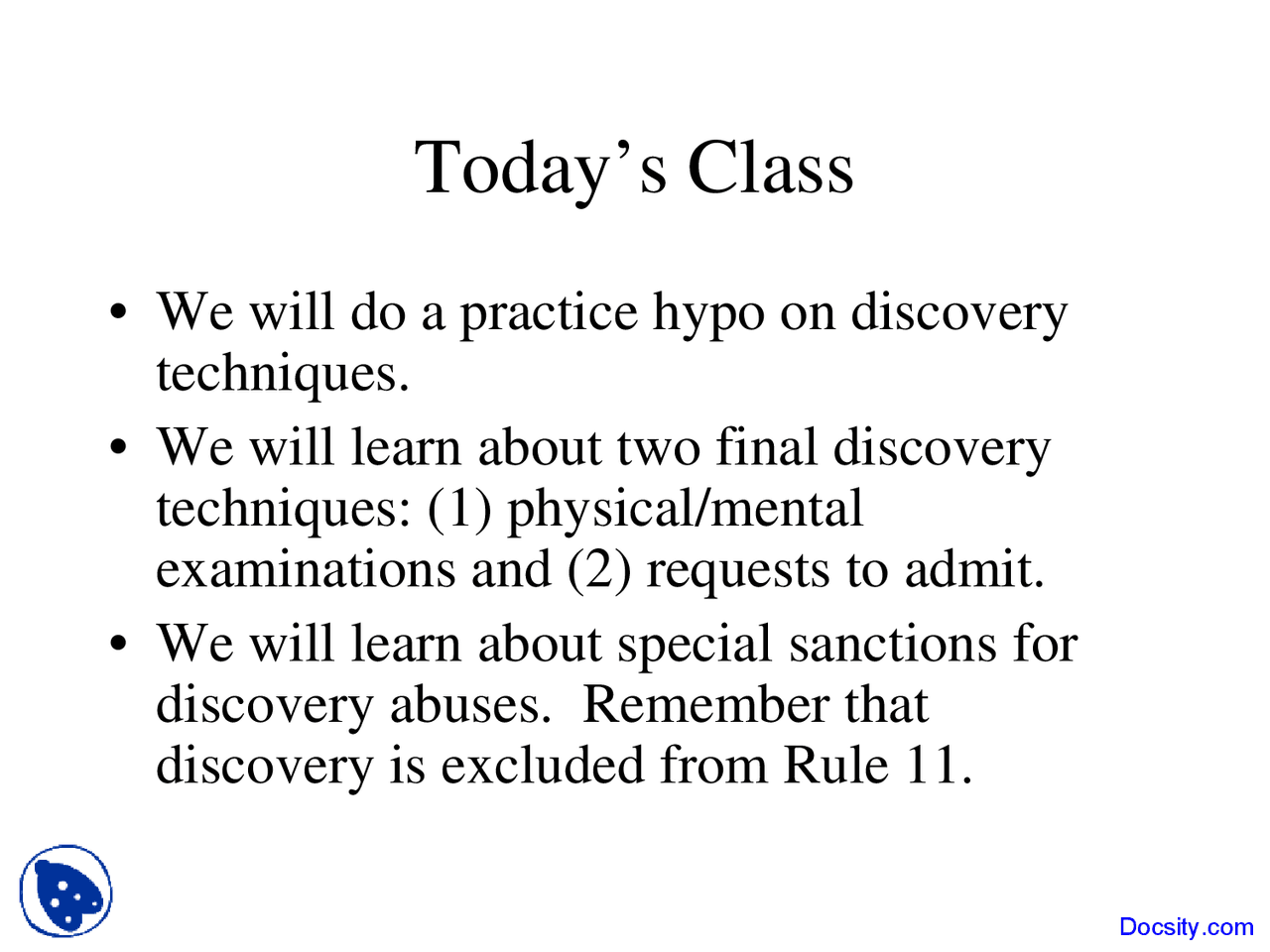 Practice Hypo Civil Procedure Lecture Slides Slides Civil