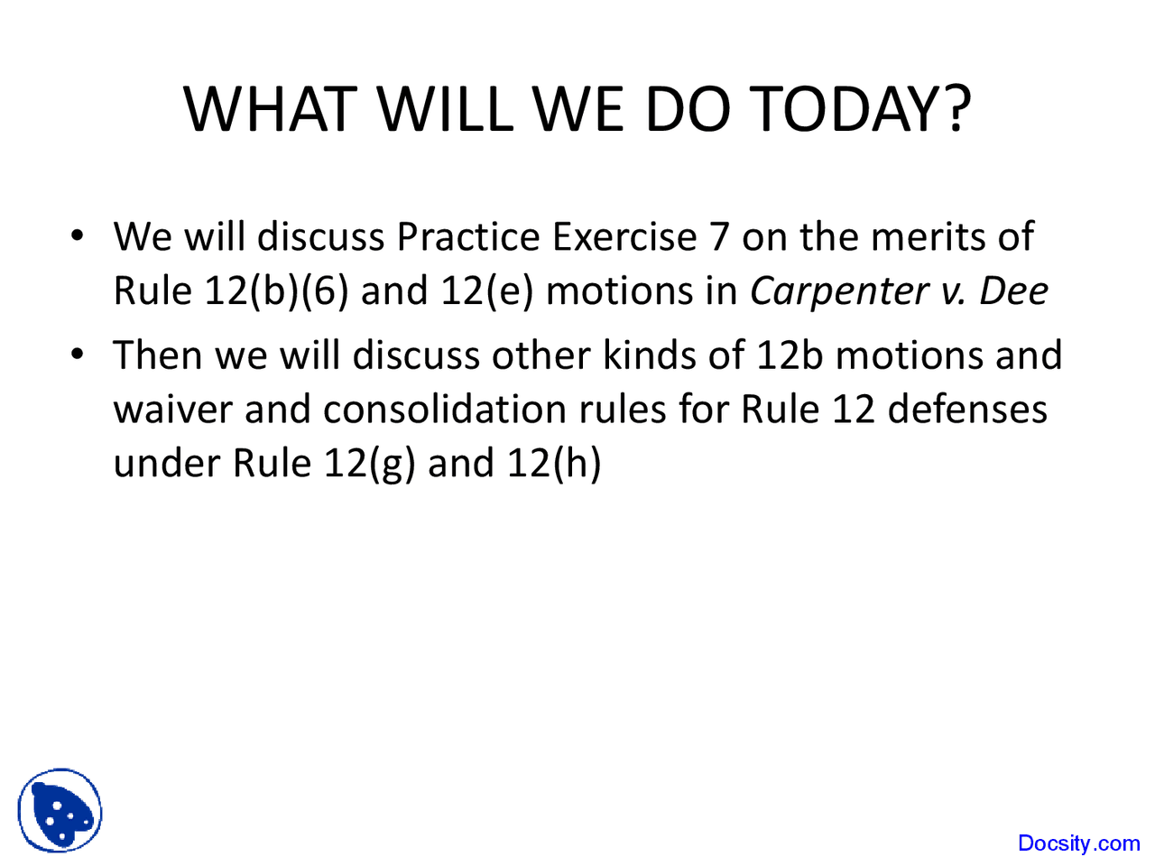 Rule 12 Motions in Federal Civil Procedures: Types, Arguments, and ...
