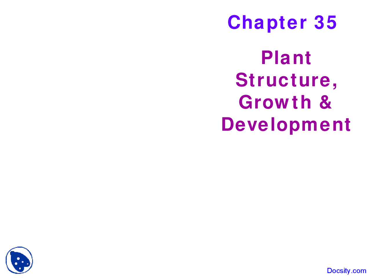 Plant Structure Biology For Science Lecture Slides Docsity