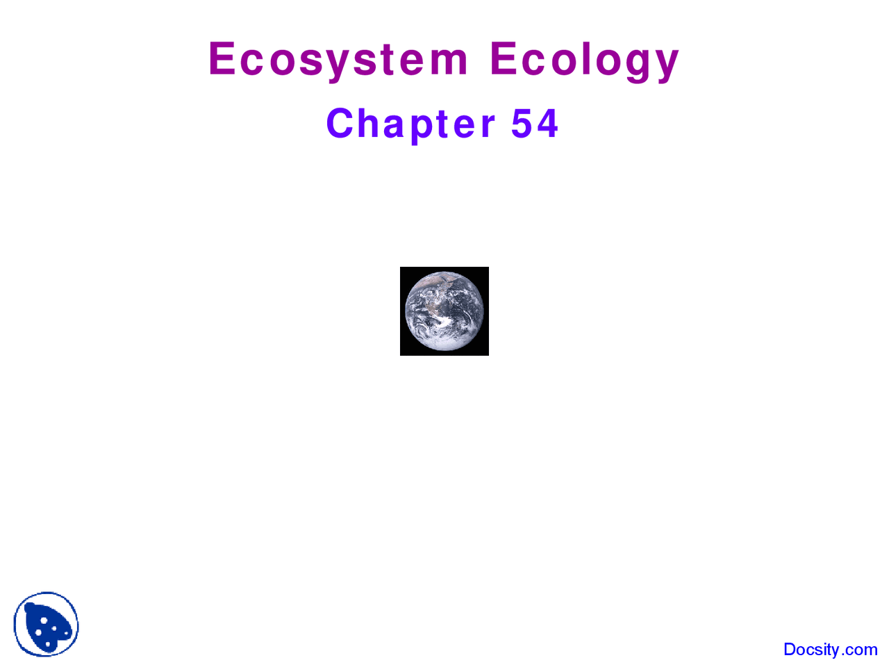 Ecosystem Ecology Biology For Science Lecture Slides Docsity