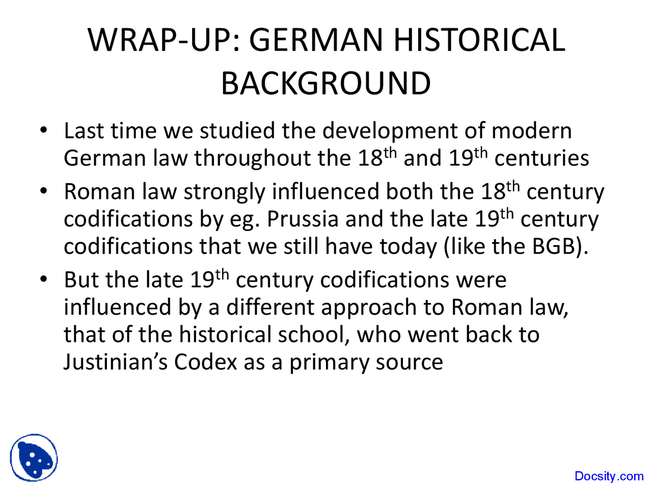 Development Comparative Law Lecture Slides Docsity