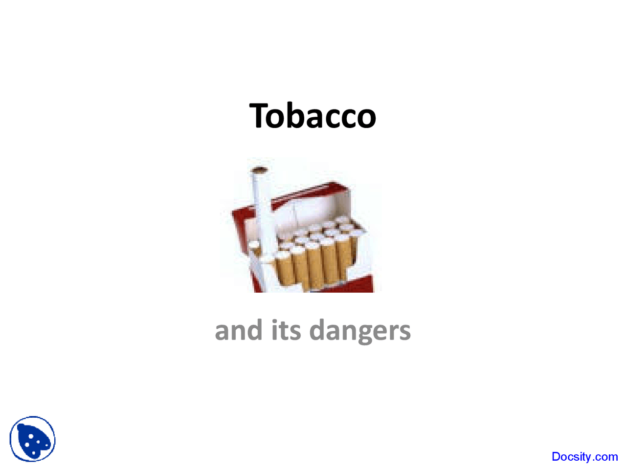 Tobacco and Diseases, Health and Disease - Biology - Lecture Slides ...