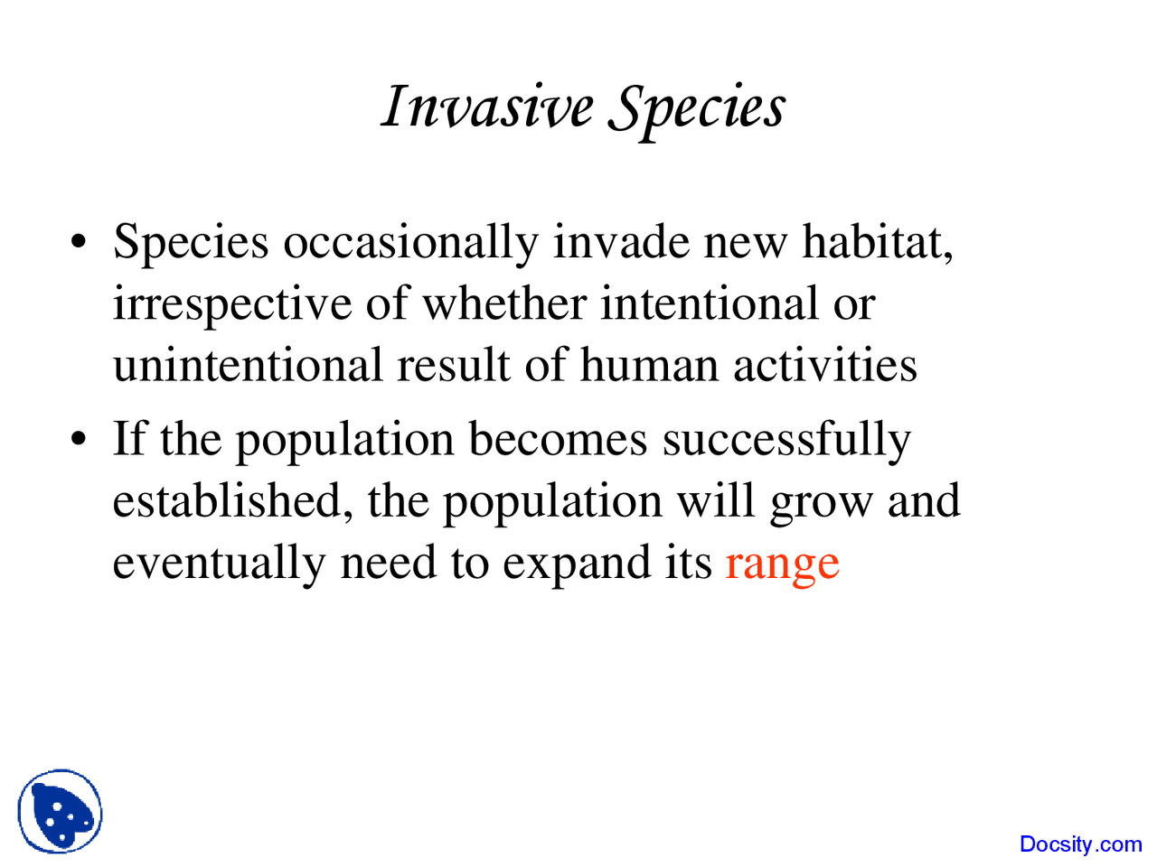 Invasive Species Introduction To Conservation Biology Lecture