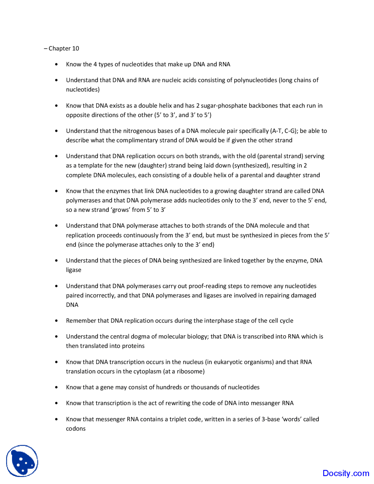 Types Of Nucleotides Principles Of Biology Notes Docsity