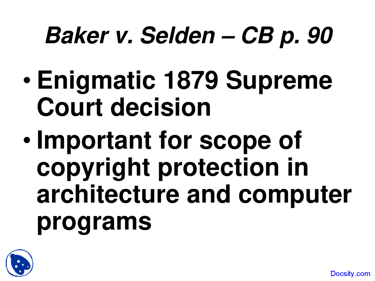 Enigmatic Copyright Law Lecture Slides Docsity
