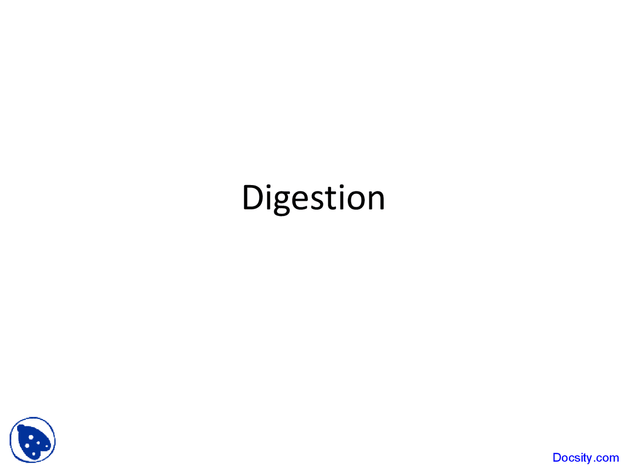 Digestion Nutrition Biology Lecture Slides Docsity