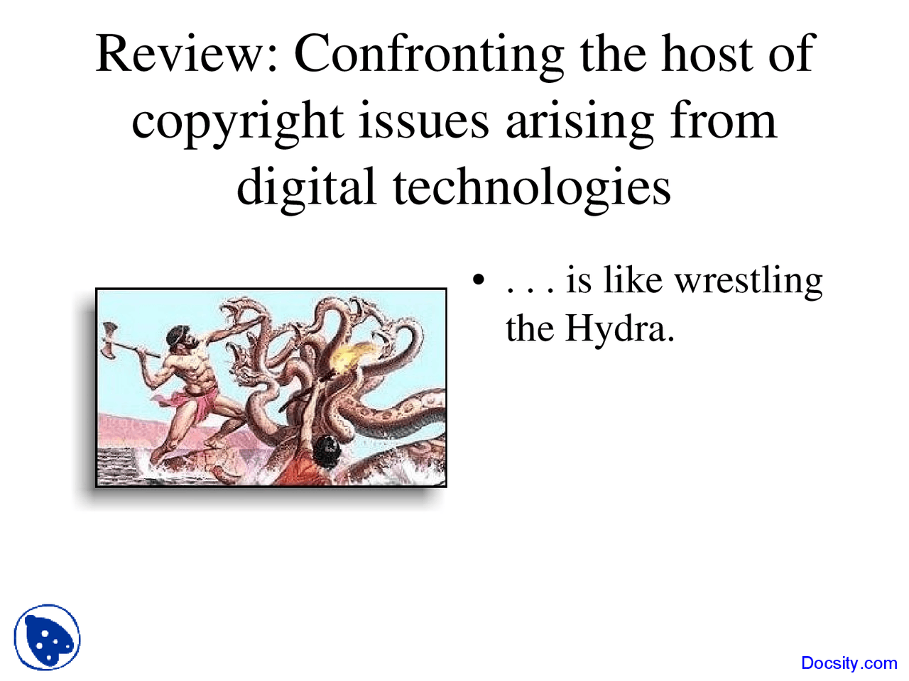 Digital Technologies Copyright Law Lecture Slides Docsity