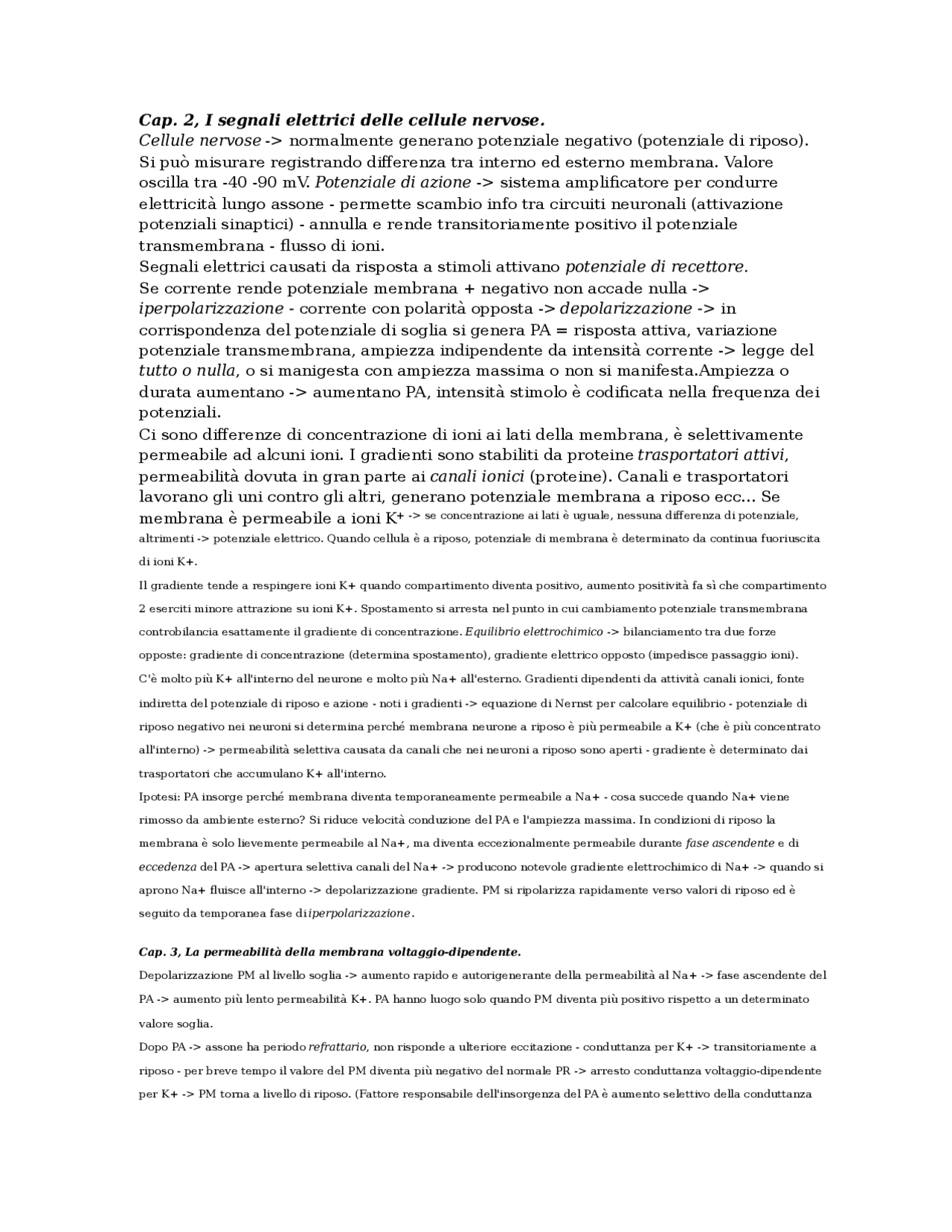 Neuroscienze Docsity