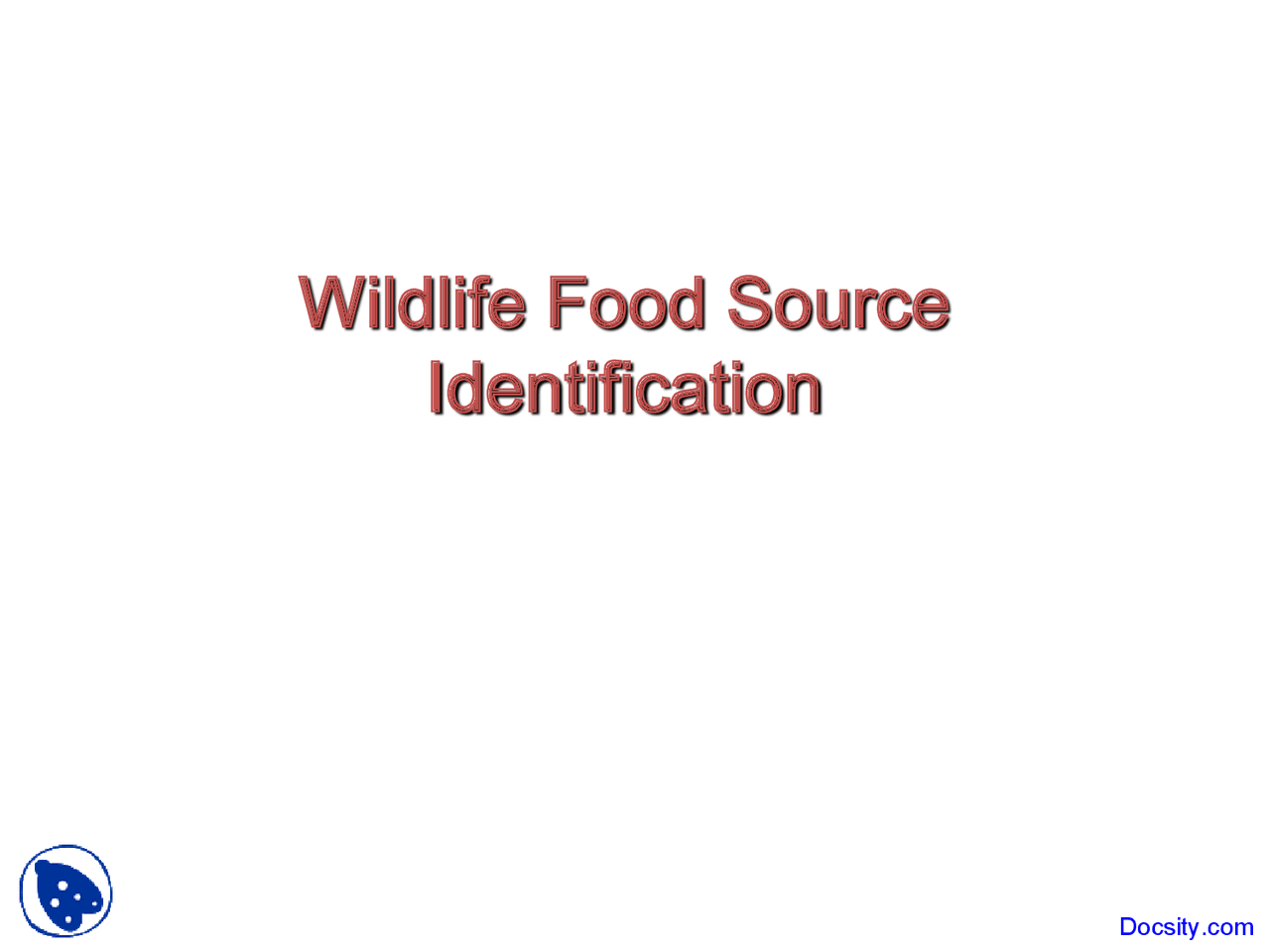 Wildlife Food Source Identification Forestry Natural Resources And