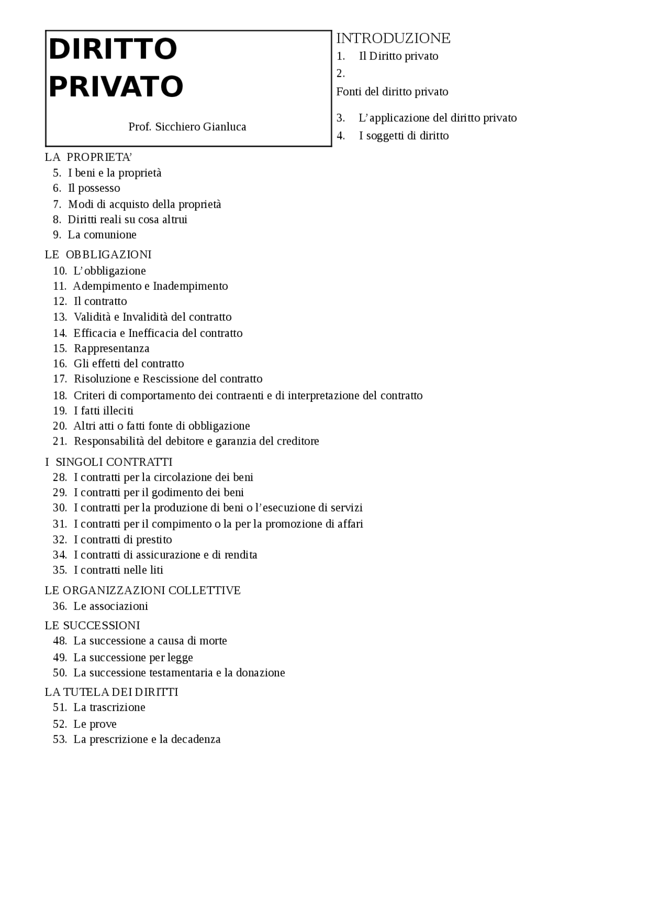 Riassunto Diritto Privato Galgano Intro Cap 1 4 Docsity
