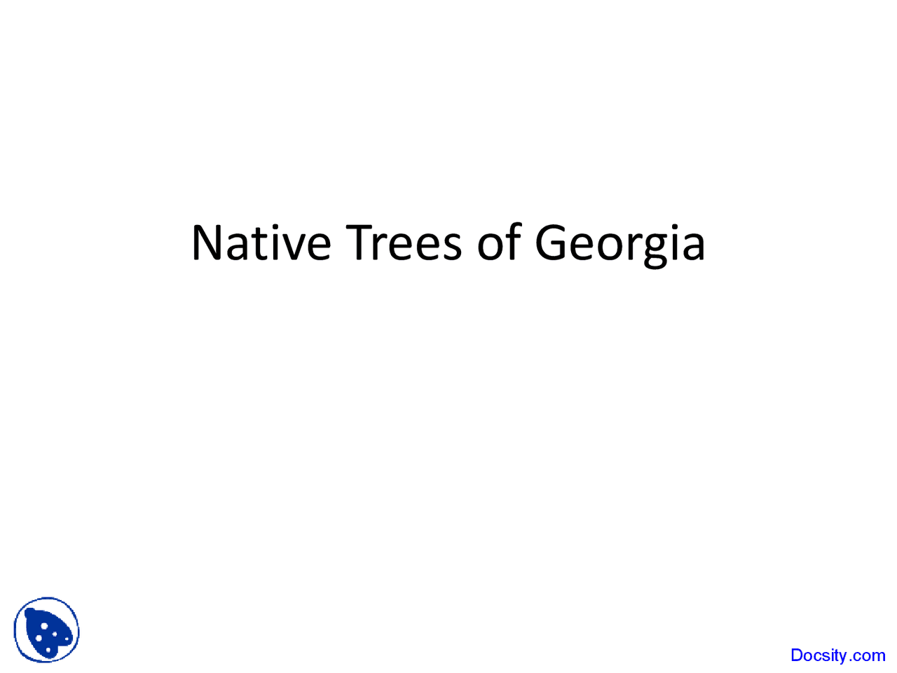 Native Trees of Georgia - Forestry Natural Resources and Wildlife ...