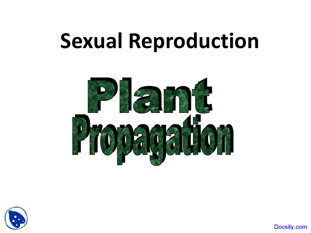 Sexual Propagation Propagation Horticulture Lecture Slides Docsity