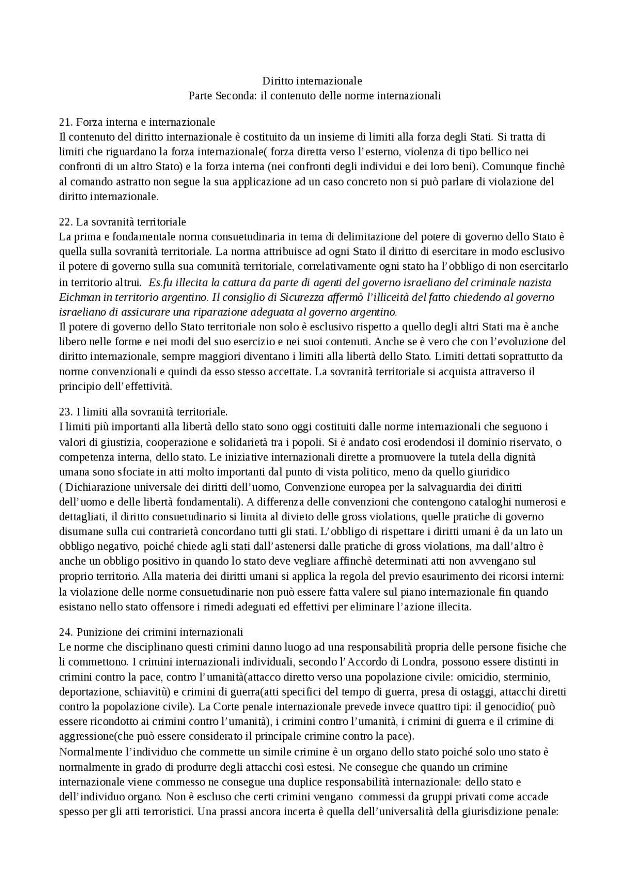 Conforti Diritto Internazionale Docsity