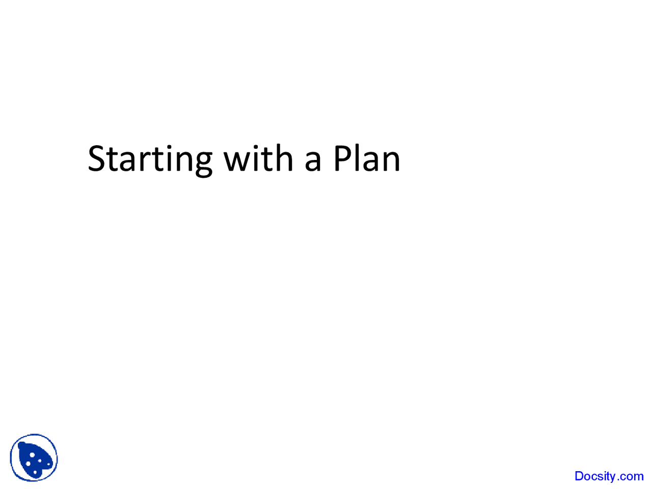 Starting With A Plan Landscape Horticulture Lecture Slides Docsity